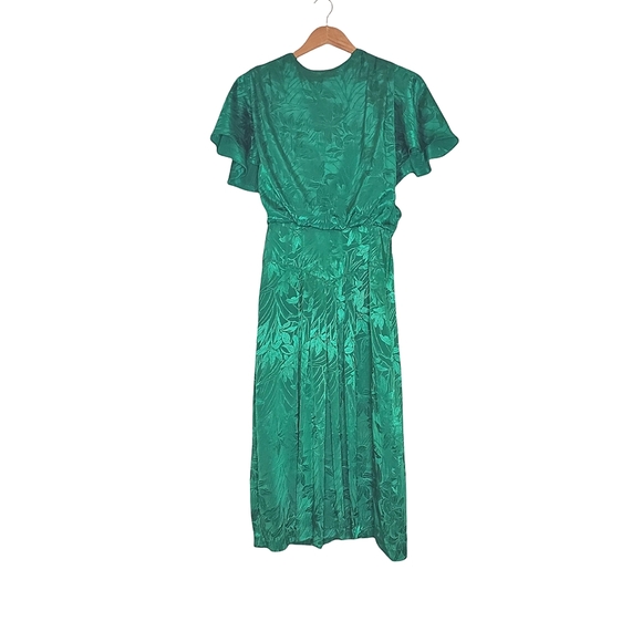 Scarlett | Dresses | Glam Green Printed Floral Texture 8s Sculptural ...